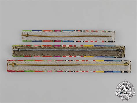 Prussia Three Ribbon Bars Of Lieutenant General Kurt Schreiber Emedals