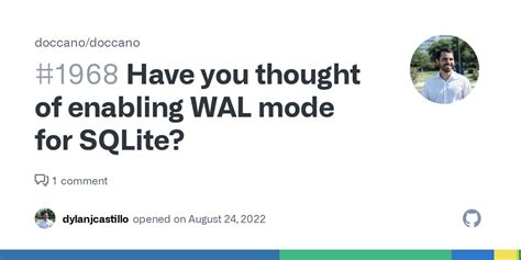 Have You Thought Of Enabling Wal Mode For Sqlite · Issue 1968