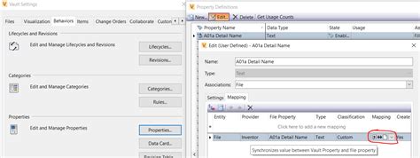 Solved Map A Vault Only Property To An Item Property Autodesk Community