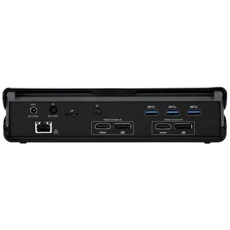 Universal USB A DV4K Docking Station With Laptop Power Black