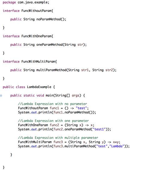 Lambda Expression In Java 8 Javagyansite