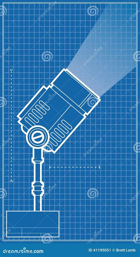 Spotlight Blueprint Stock Illustration Illustration Of Design