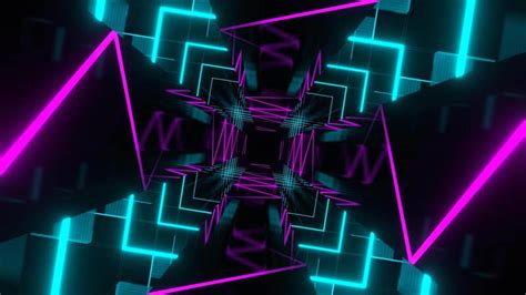 Cyan And Pink Neon Curve Moving In Mirror Tunnel Background Vj Loop In 4k 57991647 Stock Video