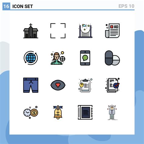 Stock Vector Icon Pack Of 16 Line Signs And Symbols For Internet Global Bridge Tips Business