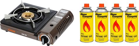 Набір Туристична газова плитка Tramp портативна з перехідником на великий балон 4 цангові