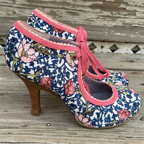 Ruby Shoo Shoes Ruby Shoo Willow Modcloth Floral Tassel Tie Heel Shoes Womens Size 7 Poshmark