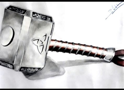 Thor Hammer Picture Drawing