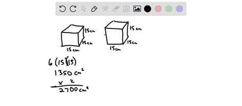Solved Two Cubes Each With Side 15 Cm Are Joined End To End To Form A Cuboid Find The Surface