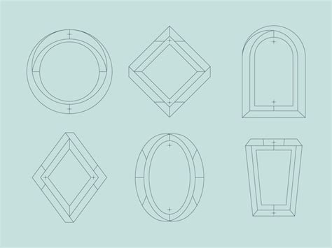 Free Vector Flat Design Minimalist Linear Frame