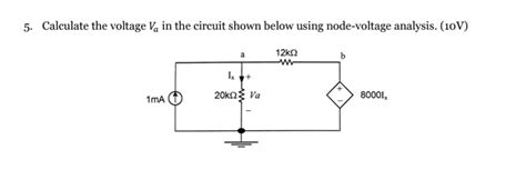 Solved Calculate The Voltage Va In The Circuit Shown Below Chegg