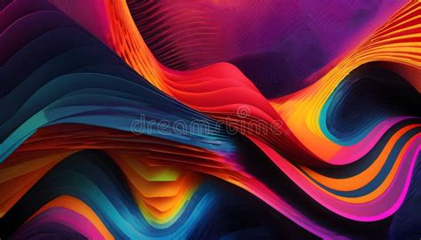 Colorful Vibrant Abstract Soundwave Design Stock Illustration Illustration Of Conceptual