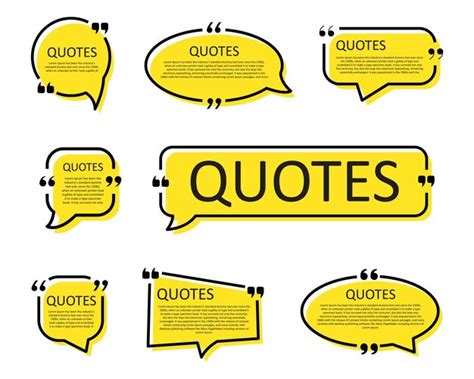 Premium Vector Quote Box Frame Big Set Texting Quote Blank Template Boxes Blank Template