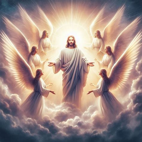 Download Ai Generated Jesus Angels Royalty Free Stock Illustration