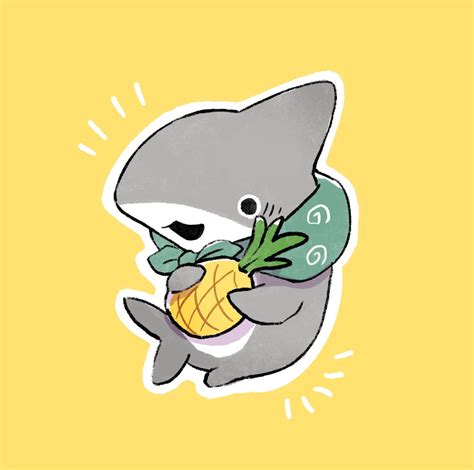 「子ザメとパイン 」ペンギンボックスサンリオコラボ317〜のイラスト