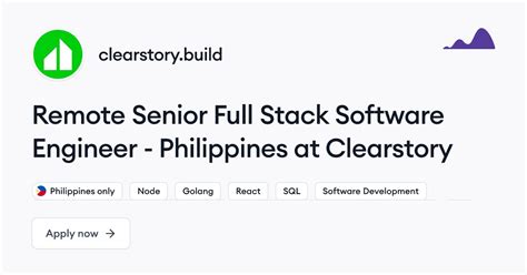 Remote Senior Full Stack Software Engineer Philippines Job At Clearstory Himalayas
