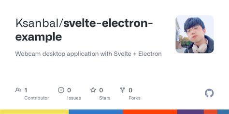 github ksanbal svelte electron example webcam desktop application with svelte electron