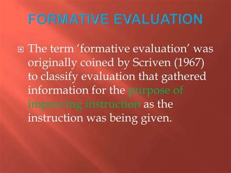 Formative And Summative Evaluation Pptx