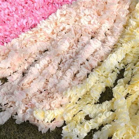 Badu Bg 2бр Гирлянда от глициния Изкуствена копринена цветна лоза за дома Бяла сватбена