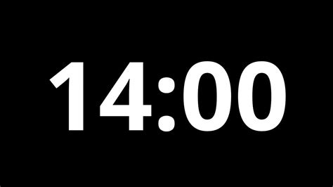 14 Minutes Timer With Black Background No Music Youtube
