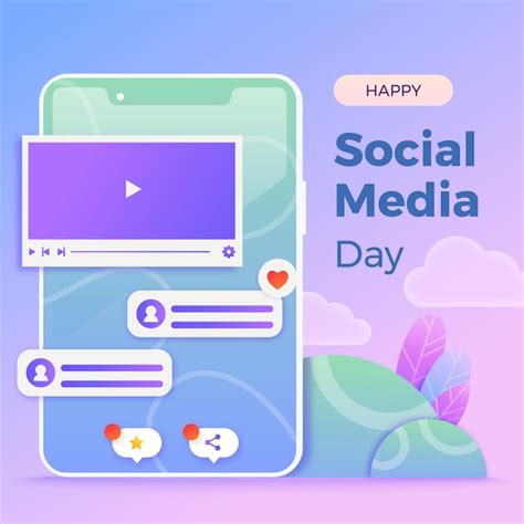 Free Vector Gradient Illustration For Social Media Day