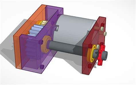 3d Design Gear Box With Motor Tinkercad