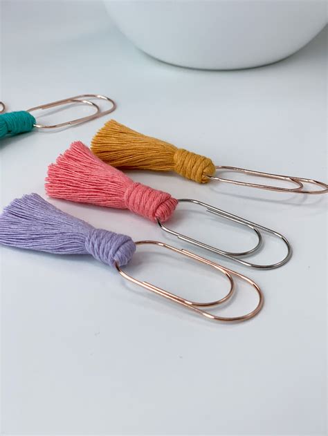 Fun Macrame Tassel Bookmark Planner Clip Customize With Etsy