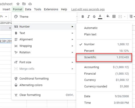 Use Scientific Notation In Excel Google Sheets Automate Excel