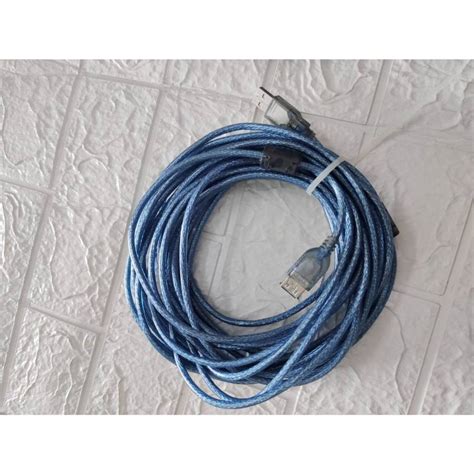 สาย Usb Printer ความยาว10 เมตร สำหรับเครื่องปริ้นเตอร์สแกนเนอร์ สีฟ้า Shopee Thailand
