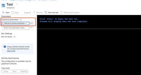 Running The Runbook Return Me An Error Due To Long Parameters