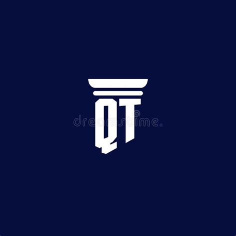 QT Initial Monogram Logo Design For Law Firm Stock Vector Illustration Of Stylish Letters