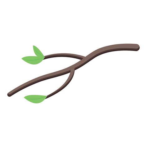 Brown Bare Tree Branch Growing Green Leaves 47436885 Vector Art At Vecteezy