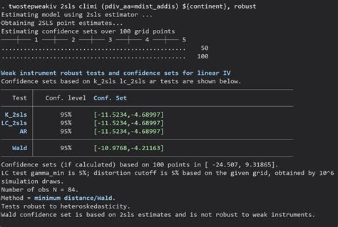 Stata学习：如何输出工具变量安德森 鲁宾置信区间？ 知乎