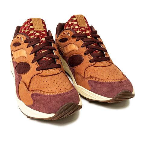 saucony men grid shadow 2 brown rust