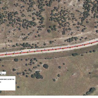 Image Showing Two Tracks The Actual Road Centerline In Red And