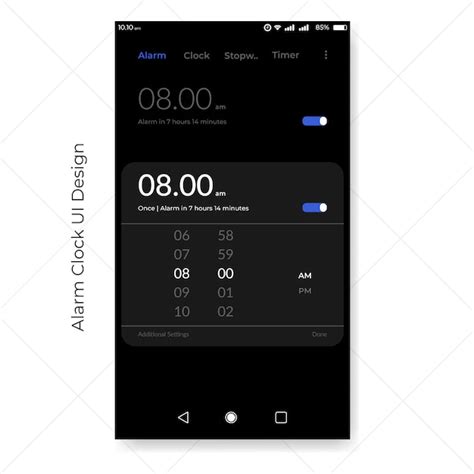 Premium Vector Alarm Clock Ui Template