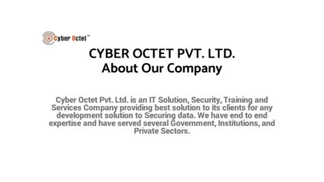 ppt cyber octet pvt ltd powerpoint presentation free download id 11666370