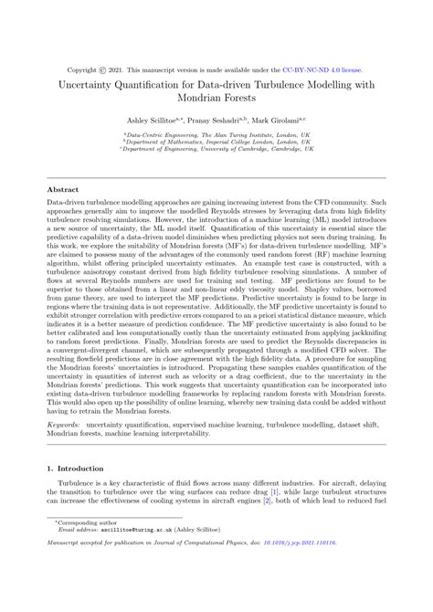 PDF Uncertainty Quantification For Data Driven Turbulence Modelling