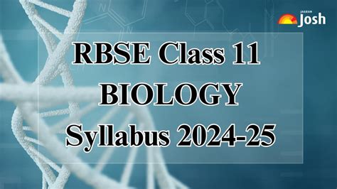 Rbse Class 11 Biology Latest Syllabus 2024 25 Released Download Now