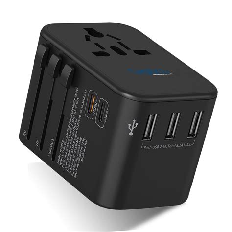 Buy Ceptics Universal Travel Adapter With Type C 6 In 1 International