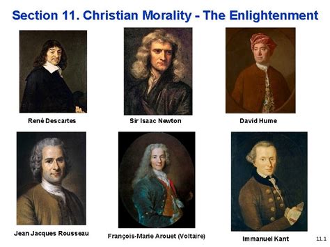 Section 11 Christian Morality The Enlightenment Ren Descartes