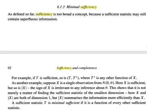 Inference When A Function Of Sufficient Statistic Is Itself