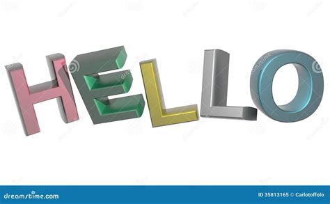 Colorful Hello Royalty Free Stock Photo Image