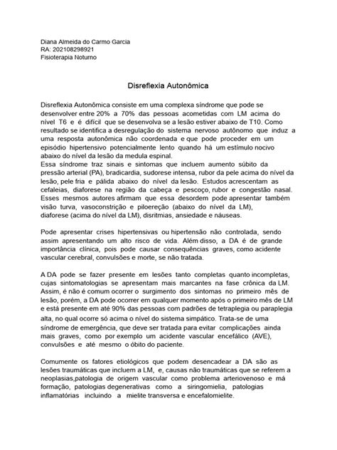 Disreflexia Autonômica Pdf