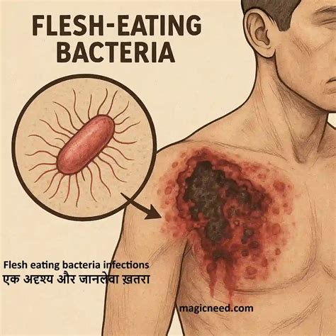 फ्लेश ईटिंग बैक्टीरिया एक अदृश्य और जानलेवा ख़तरा Flesh Eating