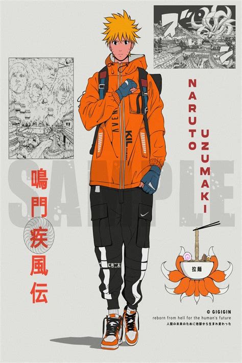 Streetwear Version Of Naruto Naruto Fan Art Character Design Naruto