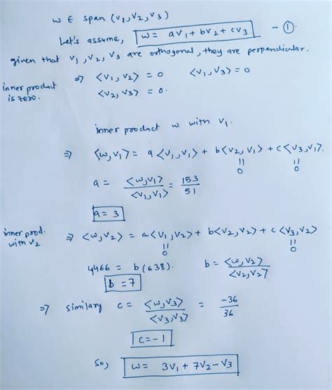 Suppose V1 V2 V3 Is An Orthogonal Set Of Vectors In R5 Let W Be A