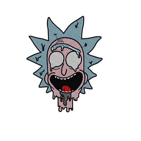 Rick Melting Rick And Morty Design For Embroidery Machine Mydigitize Mx
