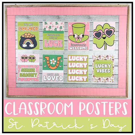 St Patricks Day Classroom Posters Classroom Decor Retro Etsy
