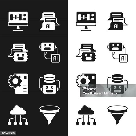 Set Artificial Intelligence Robot Chat Algorithm Neural Network Funnel