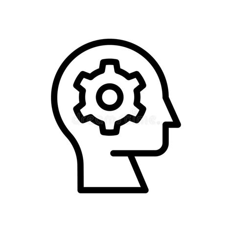 Icon Gear Setting In Head Or Brain Stock Vector Illustration Of Design Brain 344017987